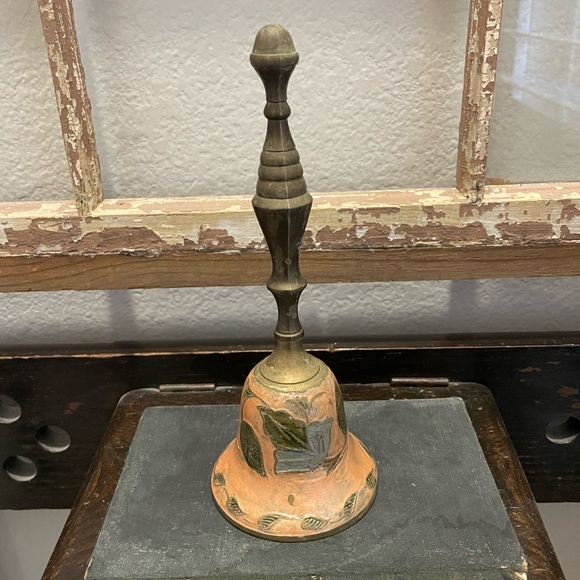 Other | Vintage Brass Enamel Handled Bell | Poshmark